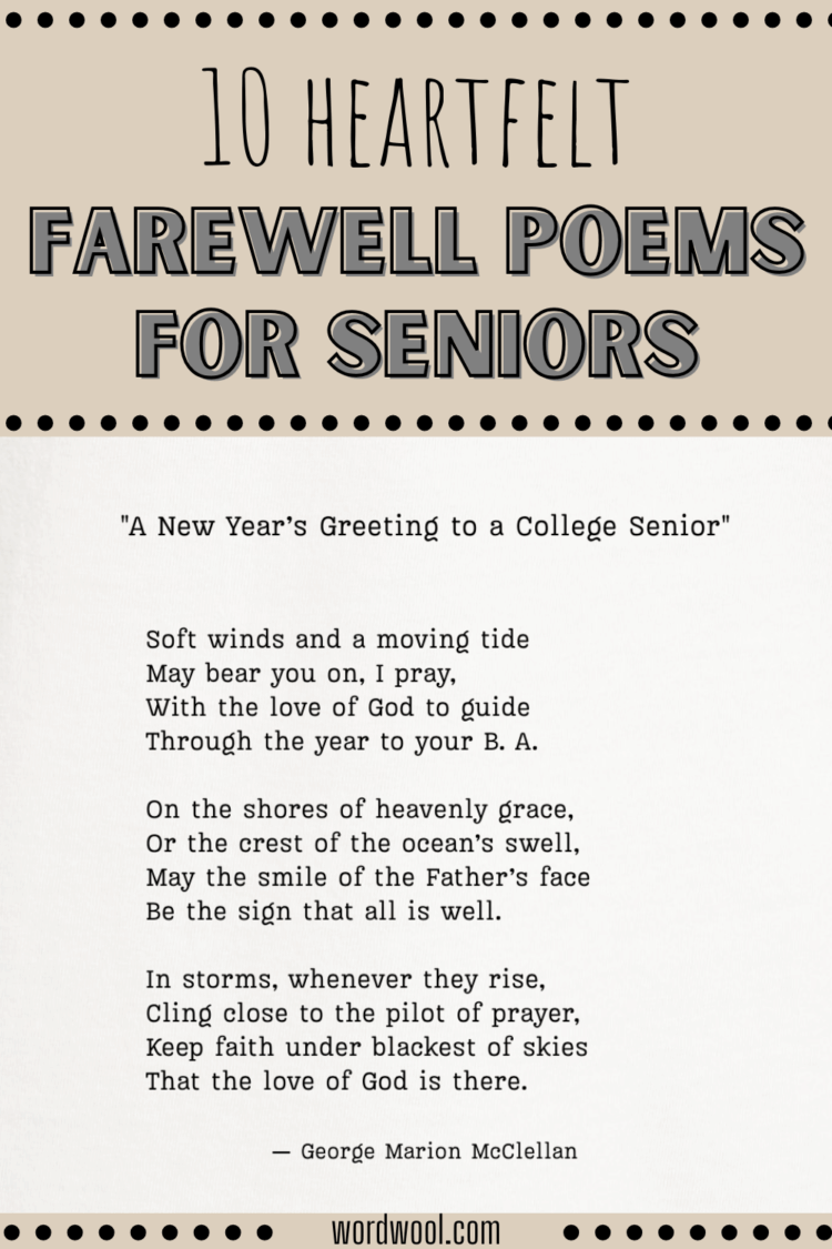10 heartfelt farewell poems for seniors